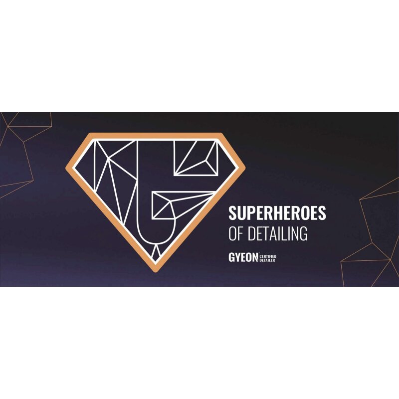 GYEON Canvas Wall Banner "Superheroes of detailing" 200 x 90 cm - Gye